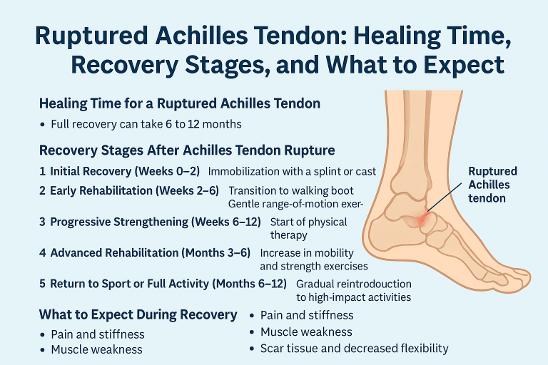 Ruptured Achilles Tendon: Healing Time, Recovery Stages, and What to ...