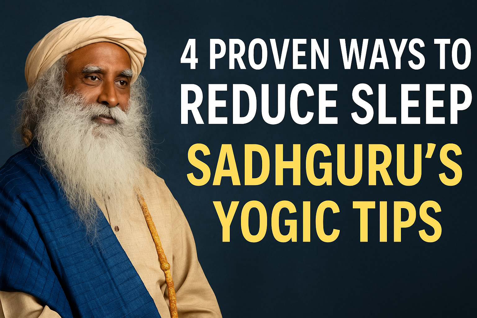 4 Proven Ways to Reduce Sleep – Sadhguru’s Yogic Tips